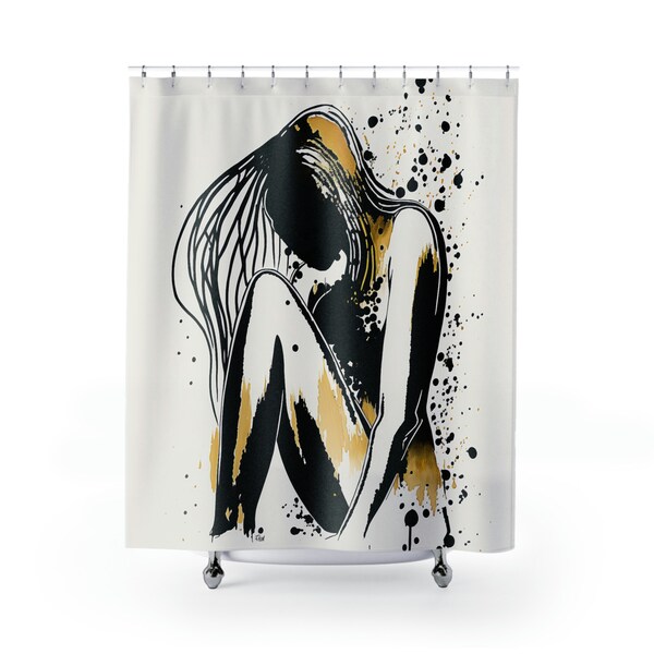Women Silhouette Shower Curtain - Etsy