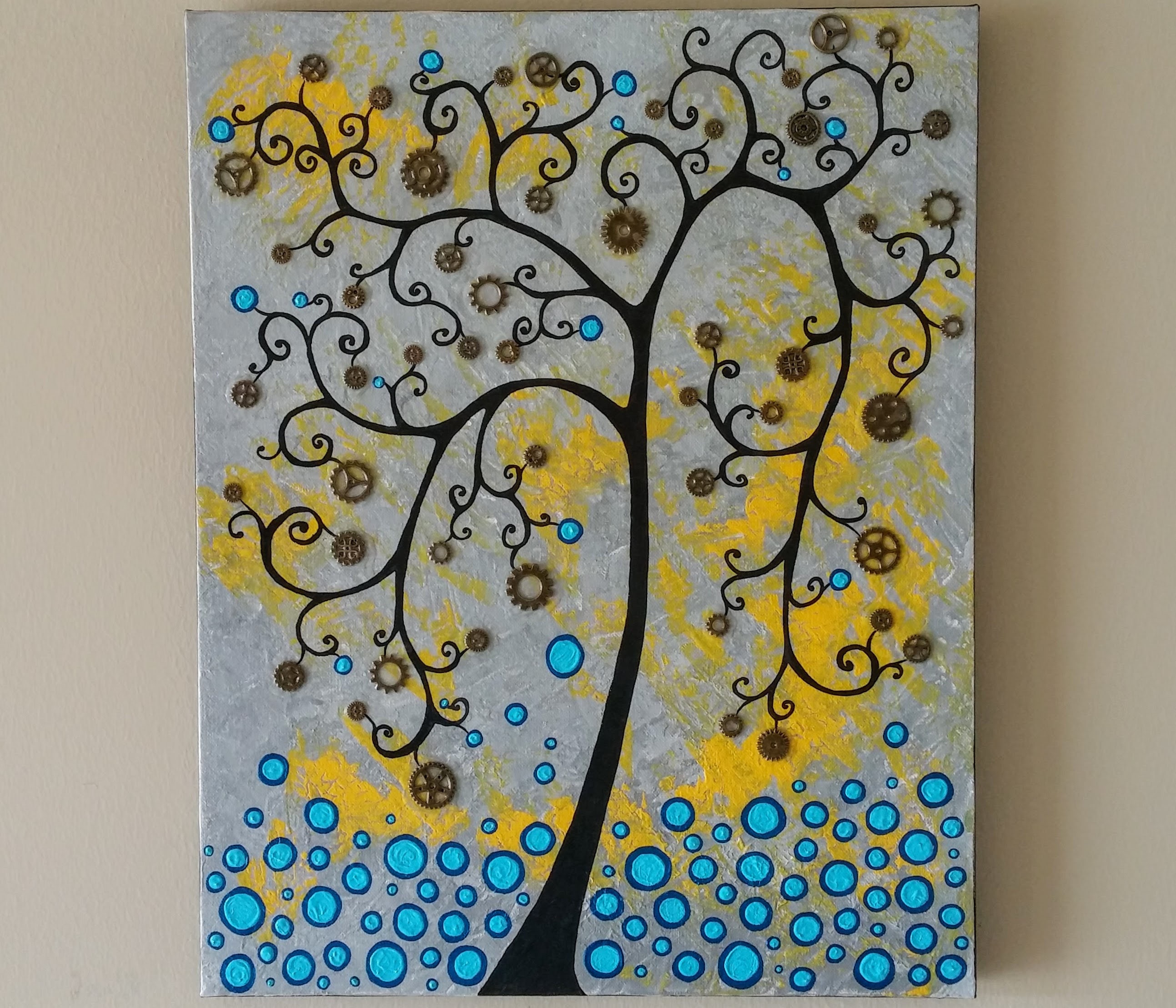 Original Tree of Life Painting,whimsical Tree Painting,textured Tree of ...