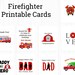 9 Firefighter PRINTABLE Cards, Christmas Card, Anniversary Card, Thank ...