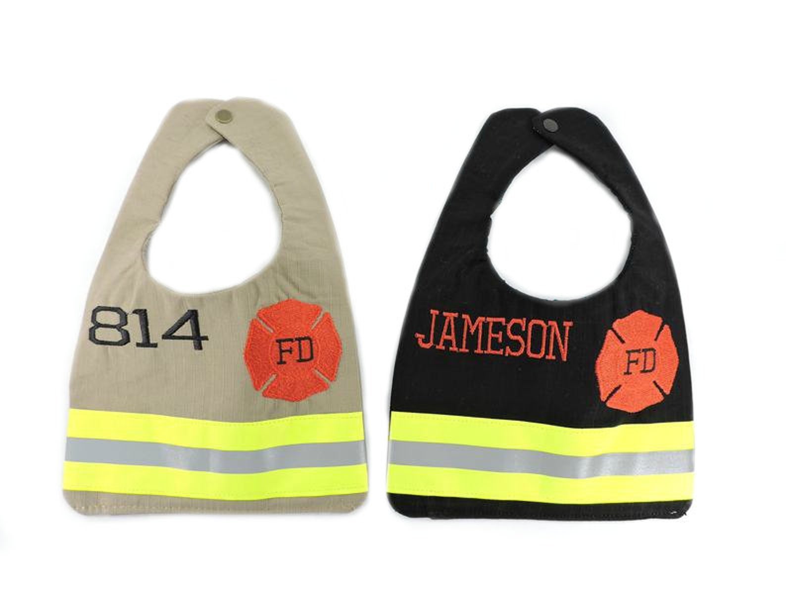 Firefighter Baby Bib, Personalized Baby Shower Gift - Etsy