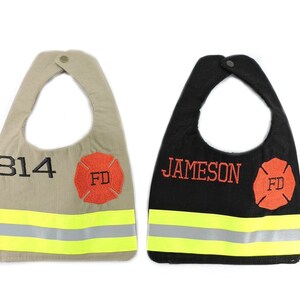 Firefighter Baby Bib, Personalized Baby Shower Gift - Etsy