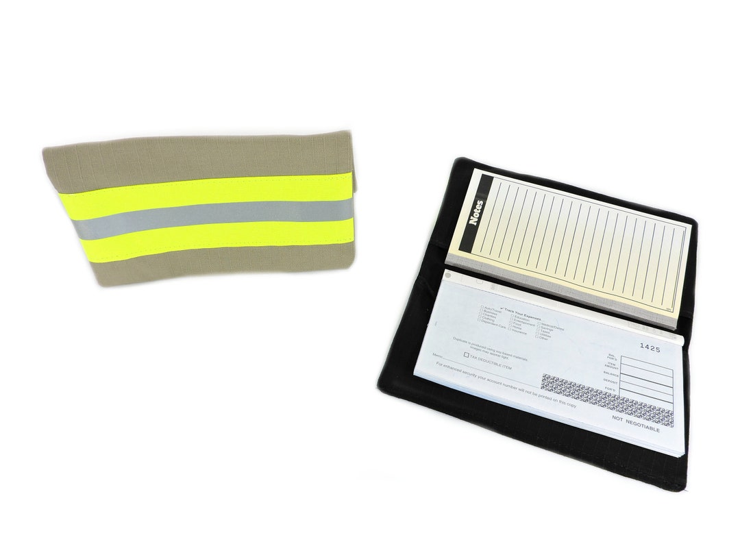 Personalized Firefighter Checkbook Cover, Turnout Bunker Gear Look ...