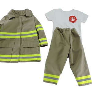 Firefighter Toddler Boy Outfit, Turnout Jacket, Future Fireman ...