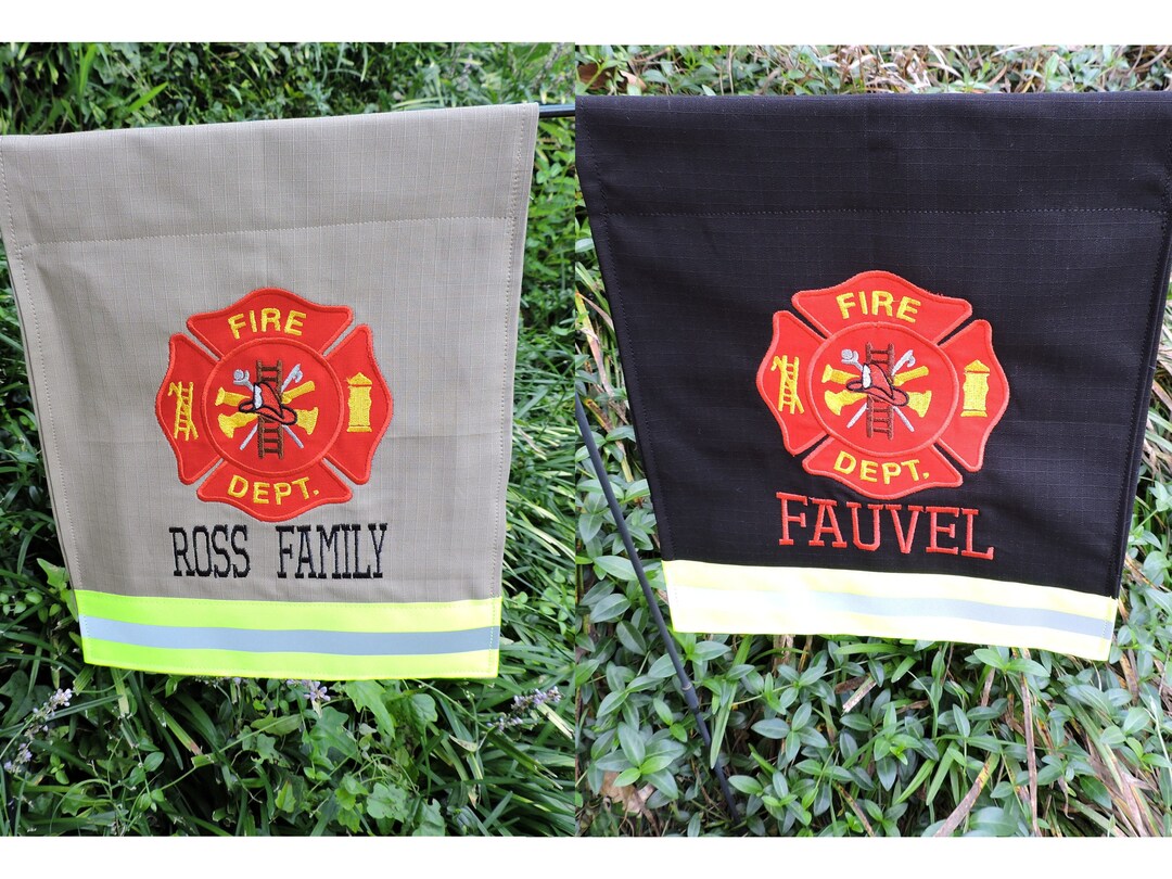Personalized Firefighter Garden Flag, Fireman Gift - Etsy