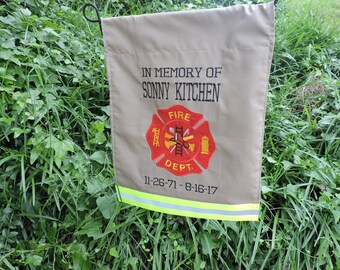 Firefighter Memorial Flag - Etsy
