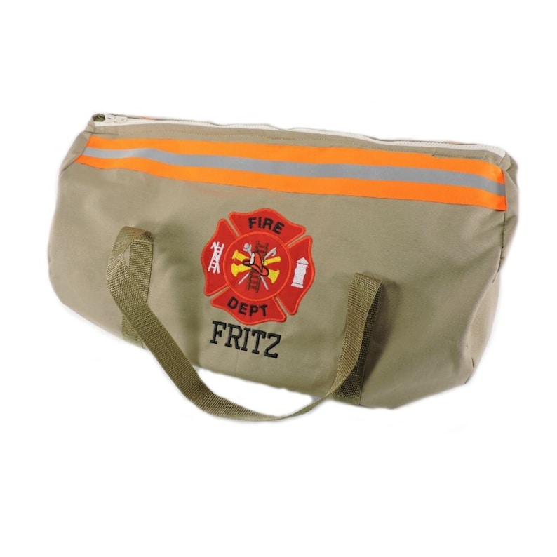 Firefighter Overnight Duffel Bag Personalized Firefighter - Etsy