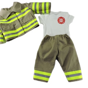 Firefighter Baby Boy Outfit, & Jacket, New Baby Shower Gift, Just Like ...