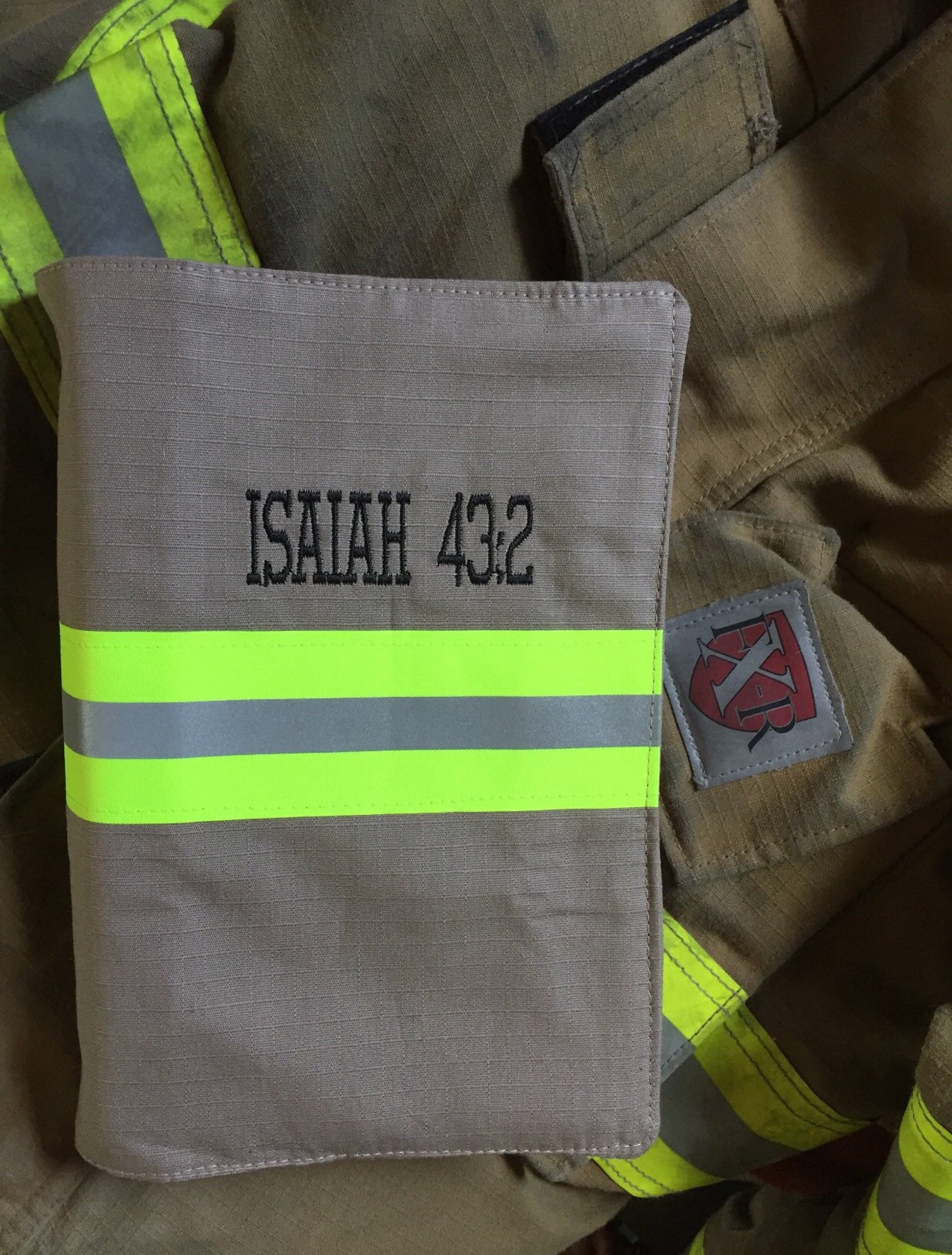 Personalized Firefighter bible cover Firefighter book cover | Etsy