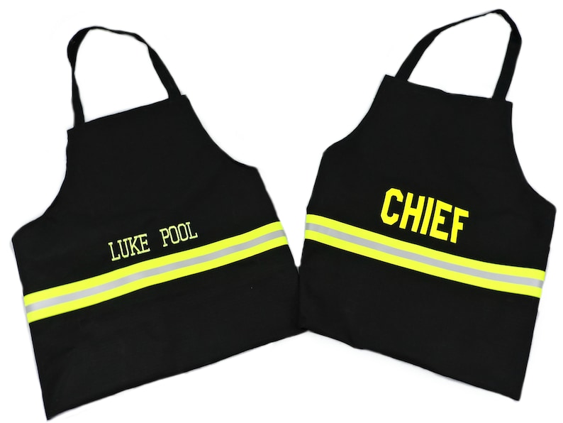 Firefighter Personalized BBQ Apron Regular / Large Apron - Etsy