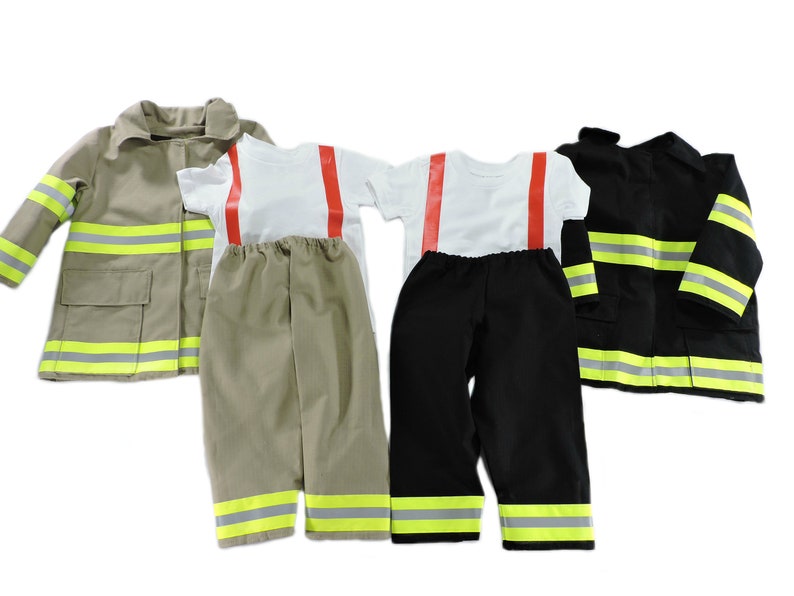 Firefighter Toddler Boy Outfit and Jacket Option to - Etsy
