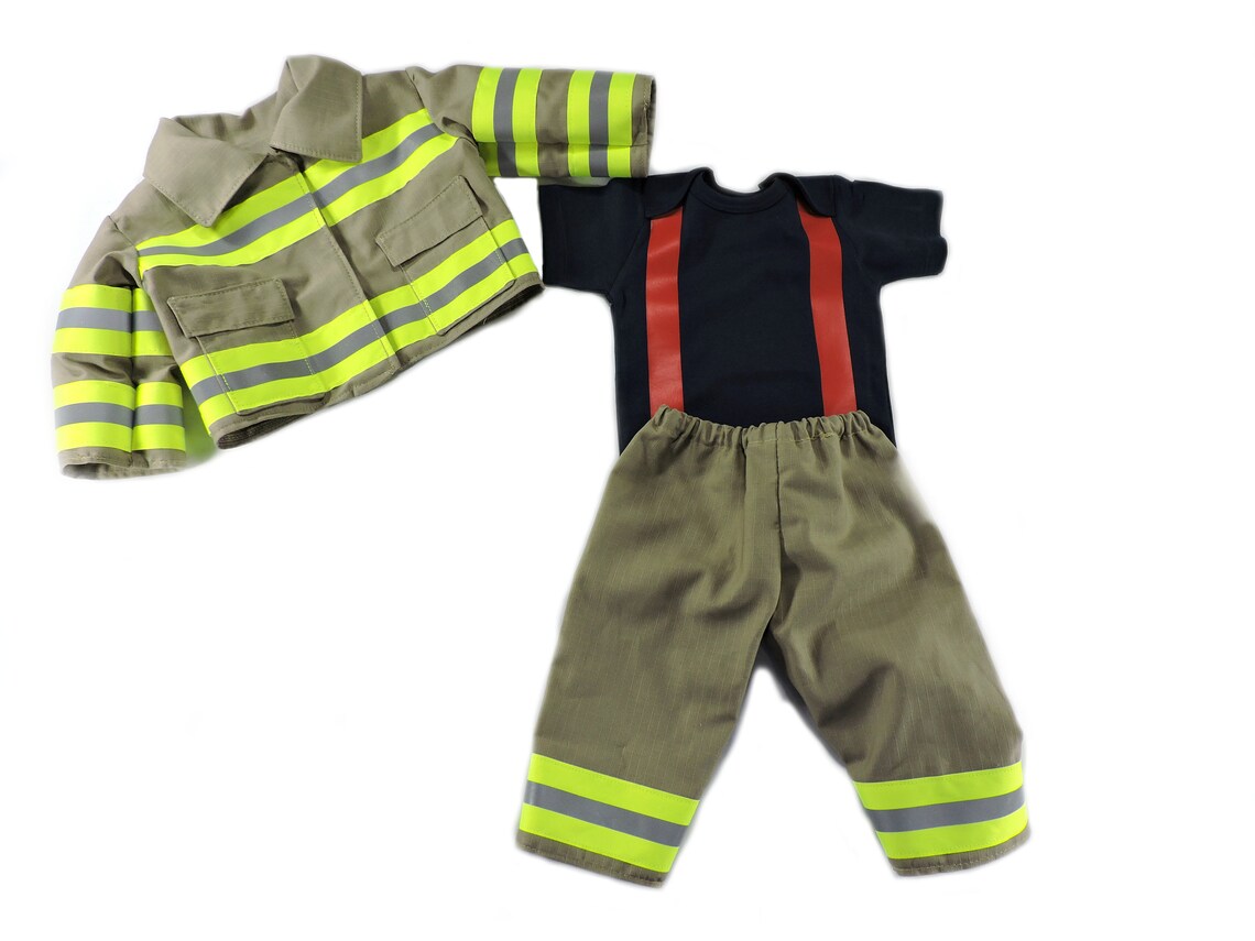 Firefighter Baby Boy Outfit and Jacket Option Personalize - Etsy