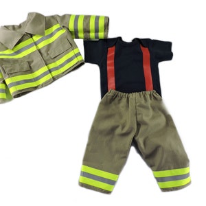 Firefighter Baby Boy Outfit and Jacket, Option Personalize Shirt ...