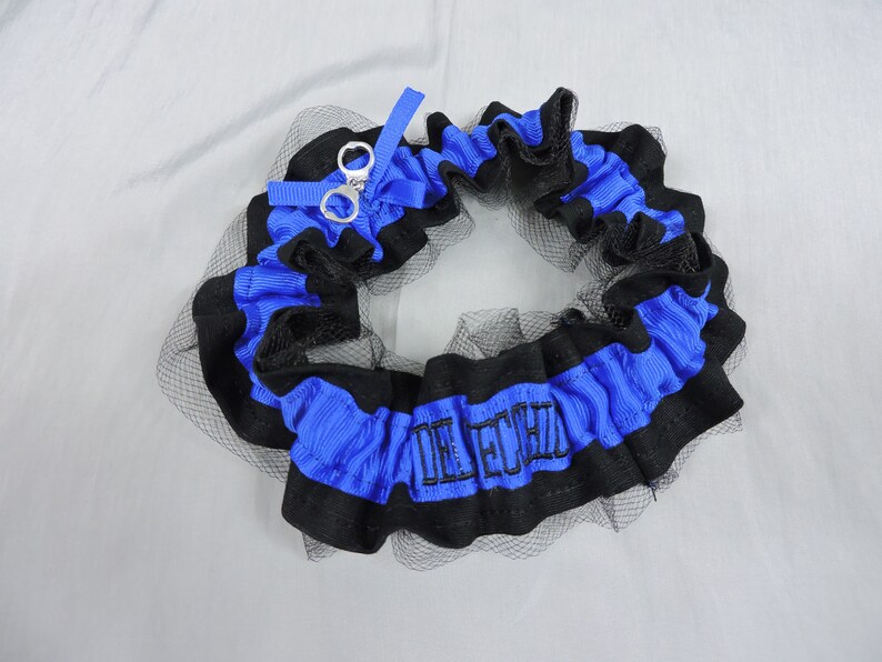 Police Officer Wedding Bridal Garter With Lace and Handcuff - Etsy