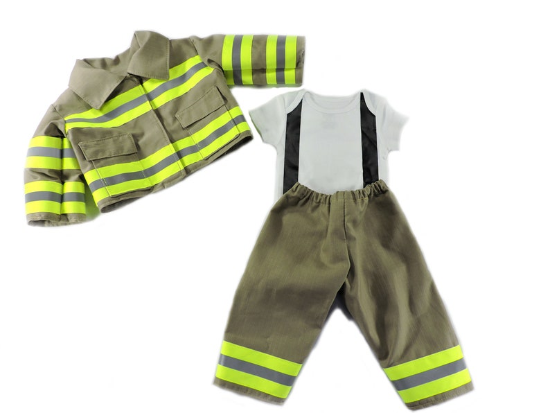 Firefighter Baby Boy Outfit Jacket With NAME Black | Etsy