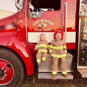 Firefighter Baby Outfit With Jacket, Personalized Fireman Halloween ...