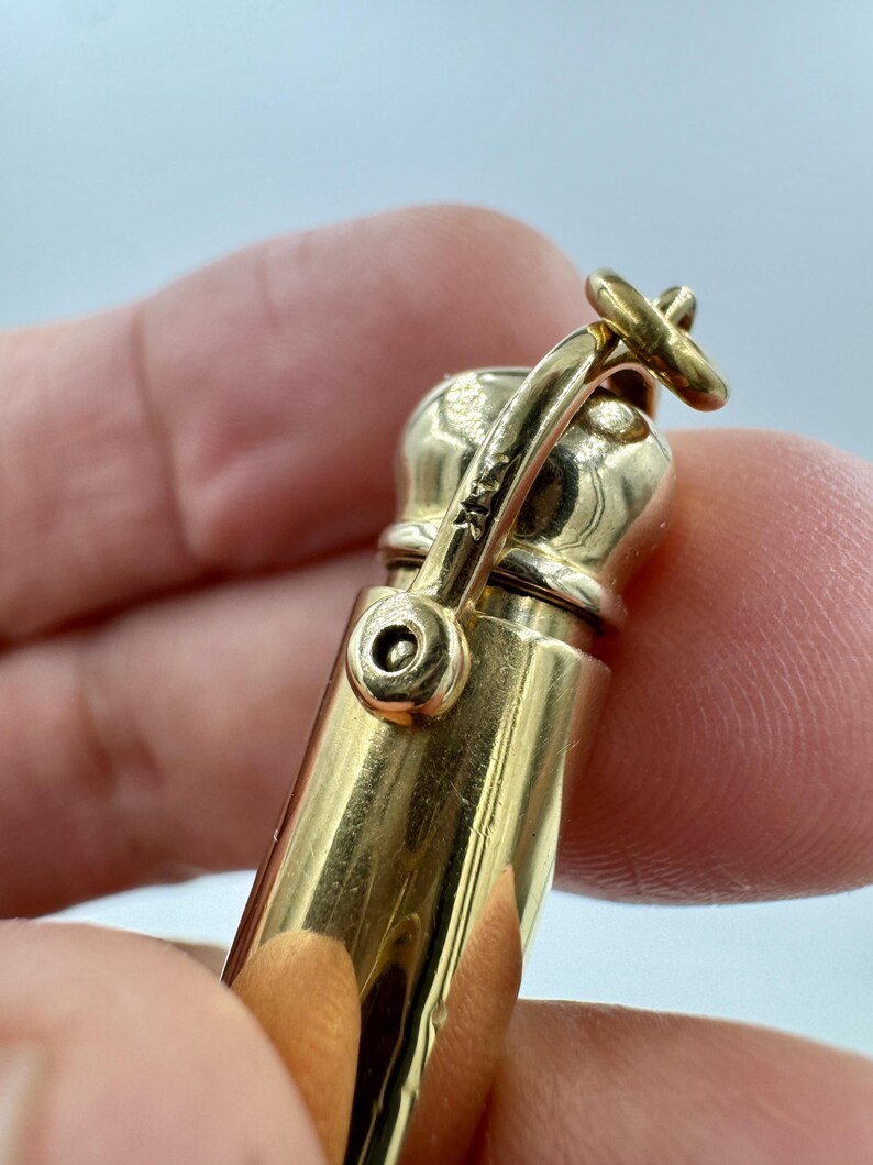 Antique Louis Tamis & Son 14k Gold Retractable Pencil Pendant - Etsy ...