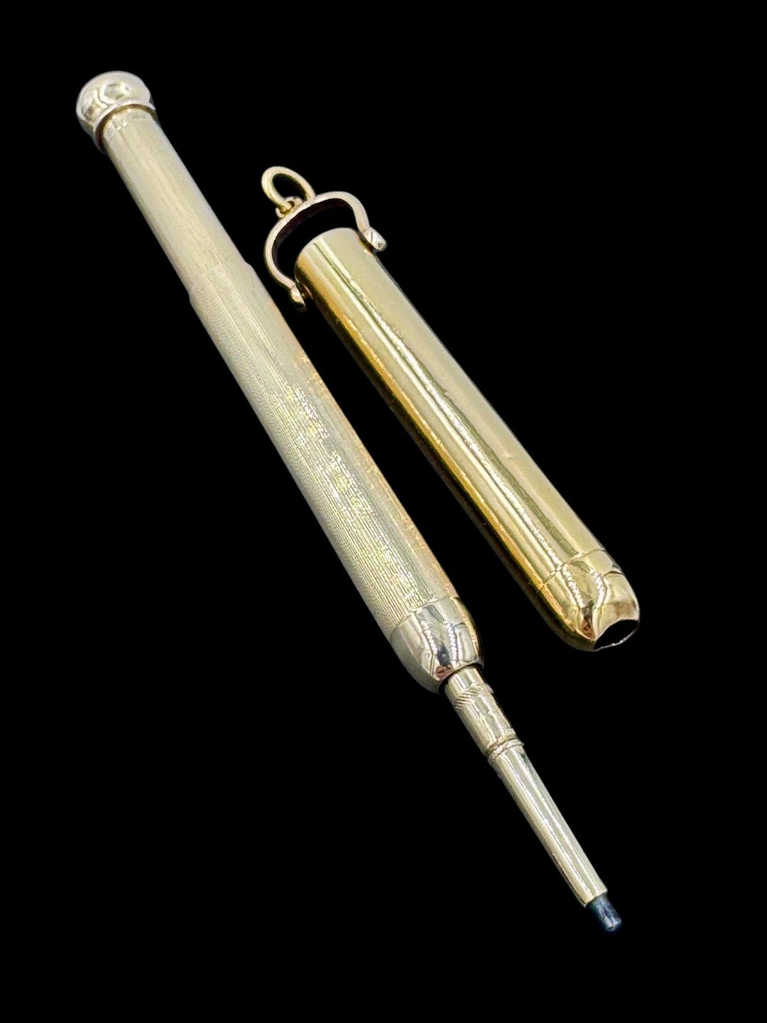 Antique Louis Tamis & Son 14k Gold Retractable Pencil Pendant - Etsy