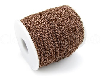 330 Ft 2x3mm Antique Bronze Cable Chain Spool For | Etsy