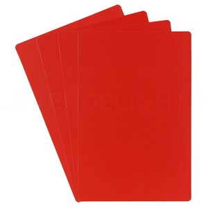 50 Pack 4 X 6 Red Plastic Cards Waterproof Heavy Duty 4x6 Card Indoor ...