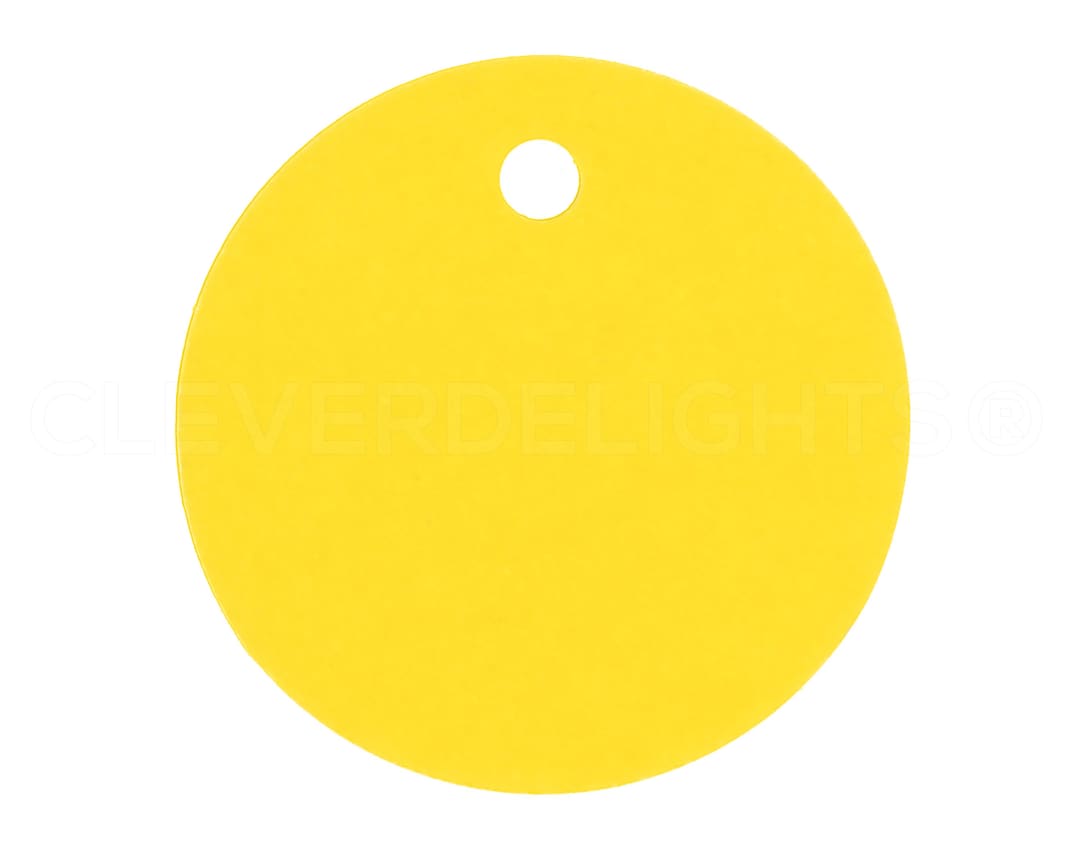 100 Pack 1.5 Yellow Gift Tags Round Circle Paper Hang Tags 1 1/2 Inch ...