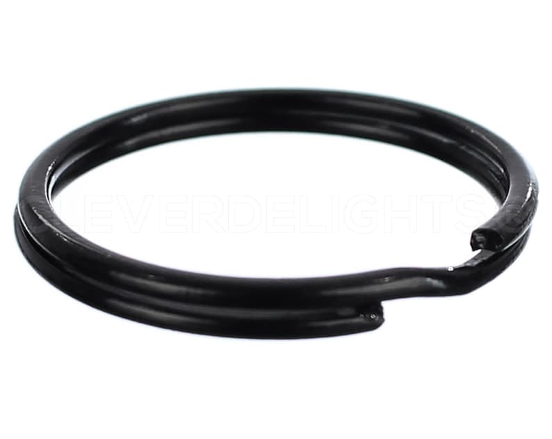 100 Pack - 1" Key Rings - Dark Black Color - 25mm Split Key Ring ...