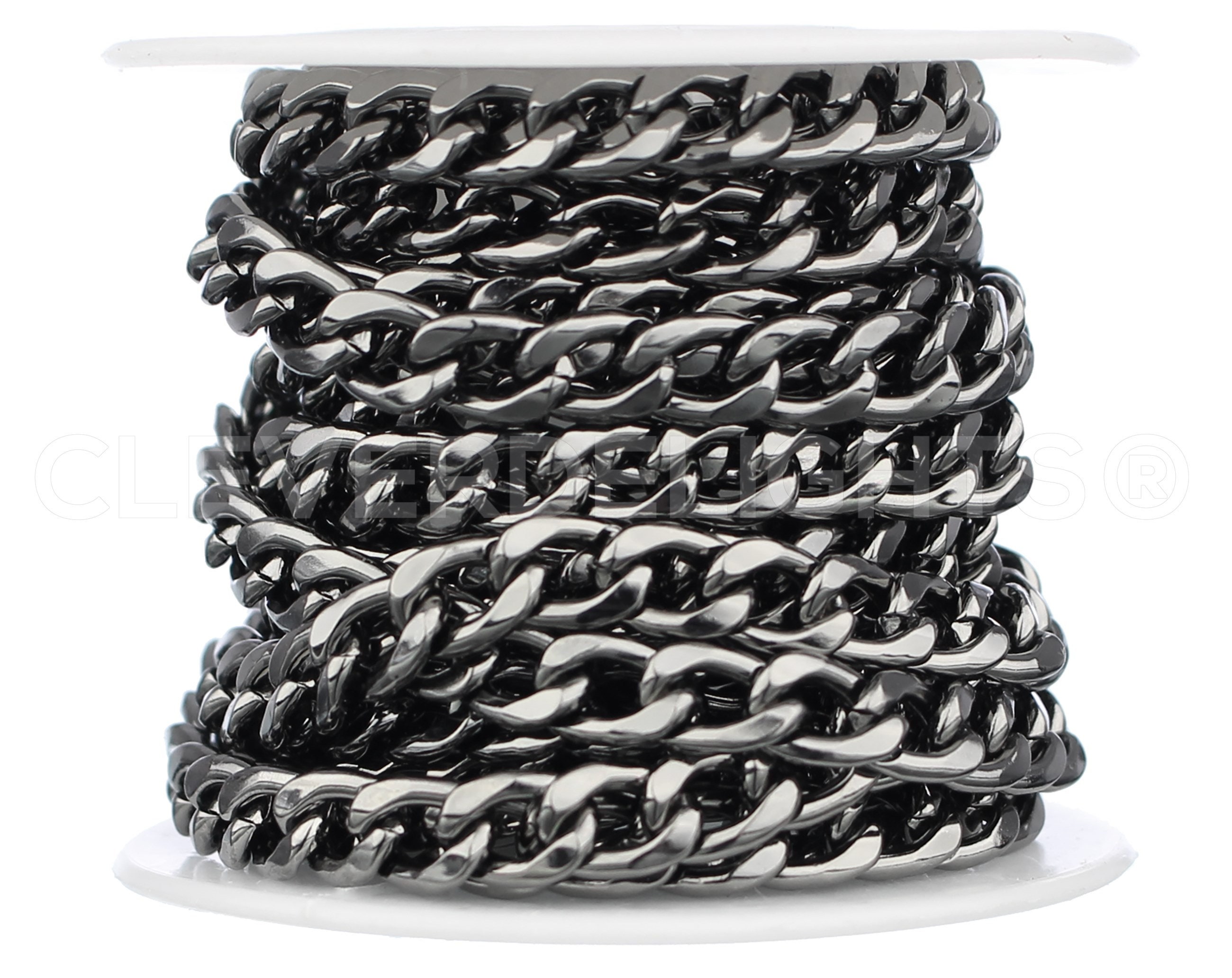 10 Ft 6x8mm Curb Chain Gunmetal Color Craft Jewelry | Etsy