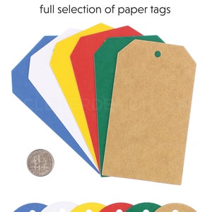 100 Pack - 2" Kraft Brown Gift Tags - Round Circle Paper Hang Tags - 2 ...