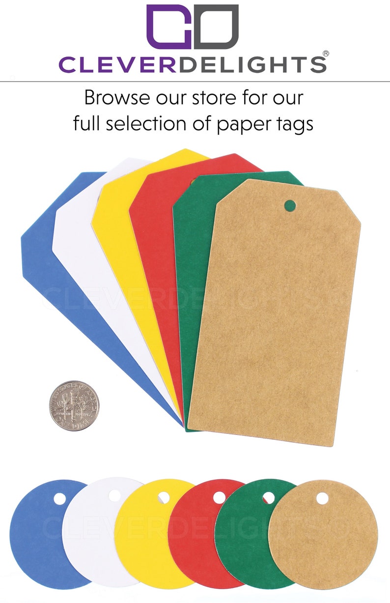 100 Pack - 2" Kraft Brown Gift Tags - Round Circle Paper Hang Tags - 2 ...