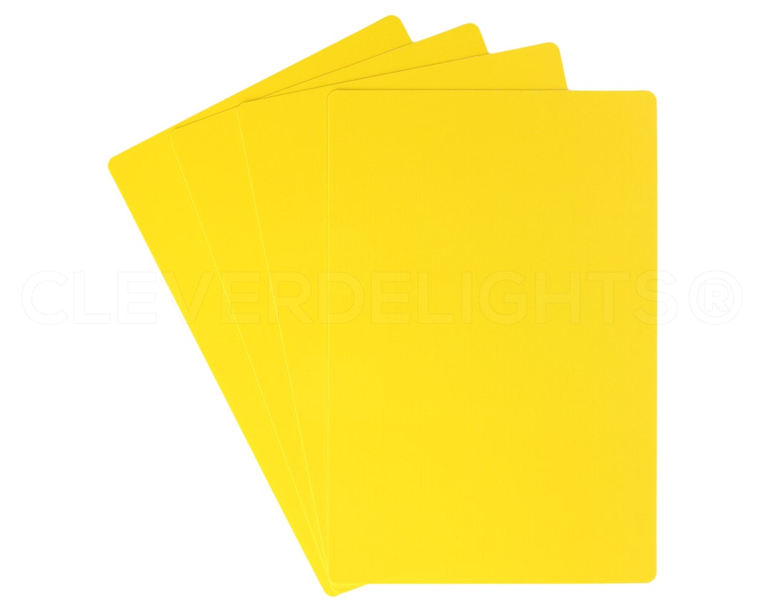 50 Pack 4 X 6 Yellow Plastic Cards Waterproof Heavy Duty 4x6 Card ...