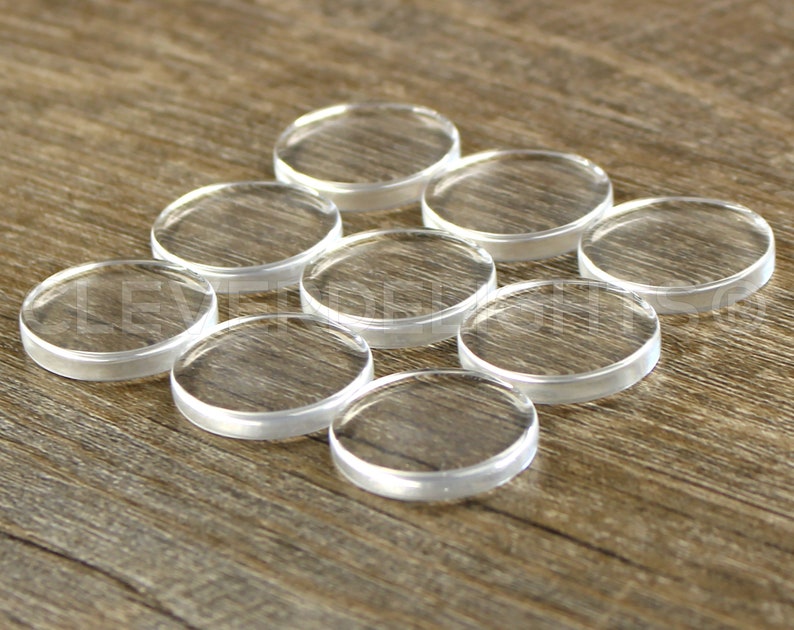 100 Pack 1 Round Glass Tiles Flat on Both Sides | Etsy