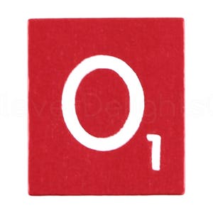 100 Wood Letter Tiles - Red Color - 1 Complete 100 Piece Set - Wood ...