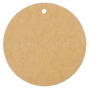 100 Pack - 3" Kraft Brown Gift Tags - Round Circle Paper Hang Tags - 3 ...