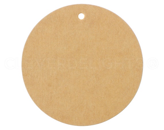 100 Pack 3 Kraft Brown Gift Tags Round Circle Paper - Etsy