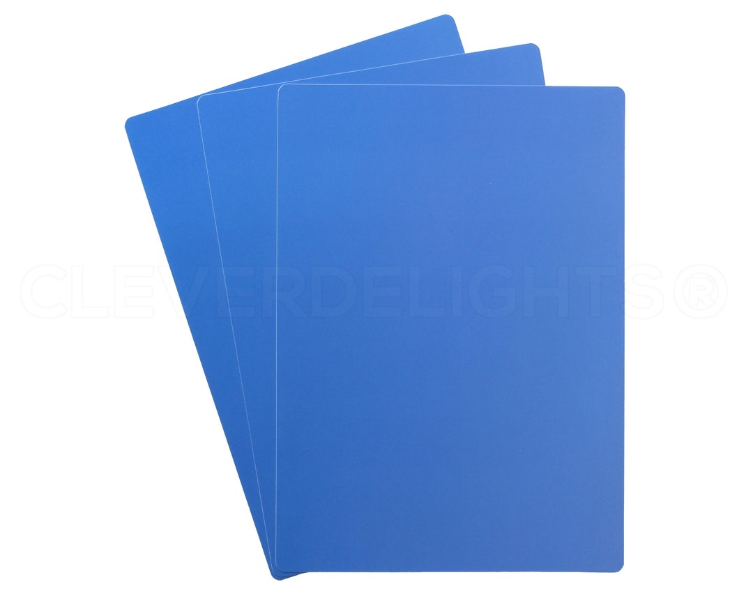 100 Pack 5 X 7 Blue Plastic Cards Waterproof Heavy Duty 5x7 Card Indoor ...