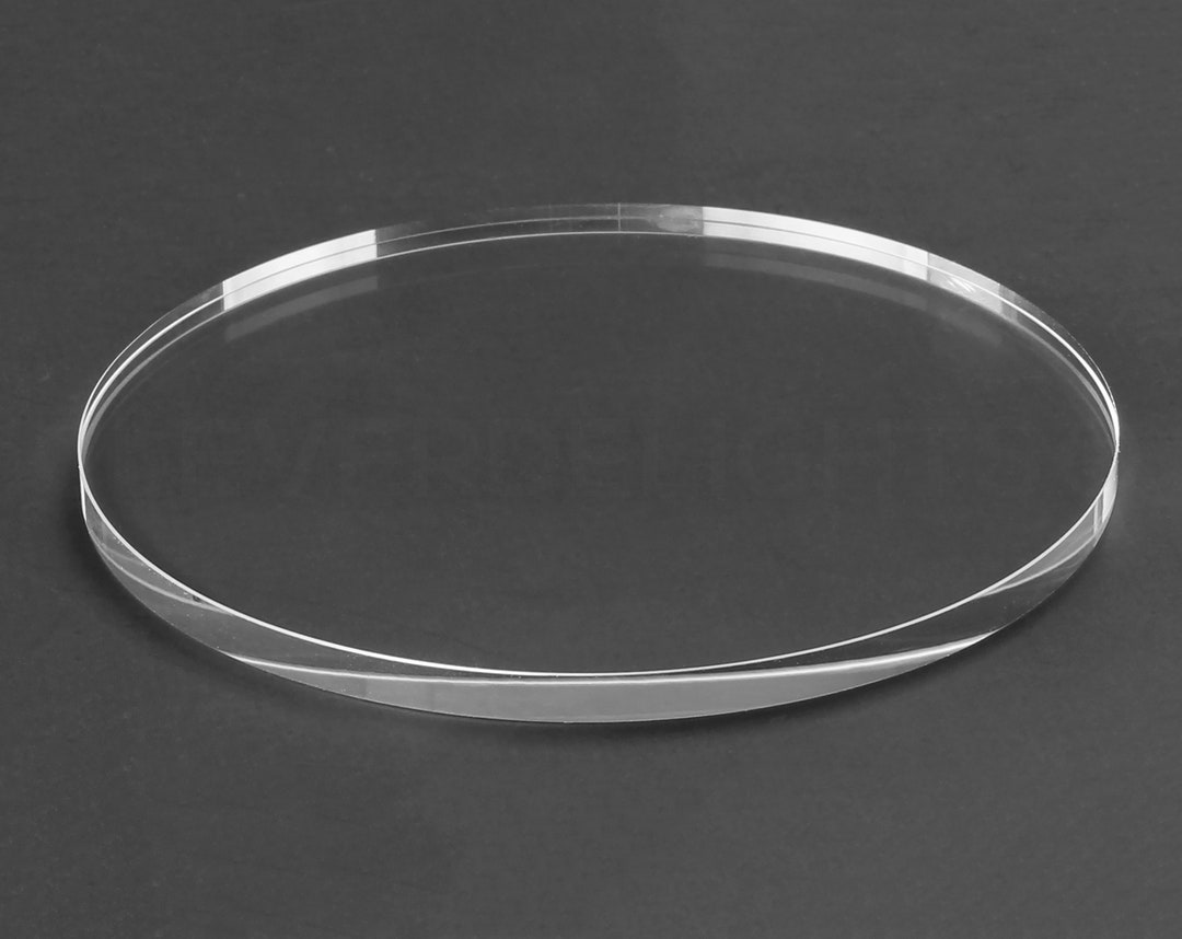 1 Pk - 3" Round Glass Tiles - Clear Transparent - Solid Glass - 1/8 ...