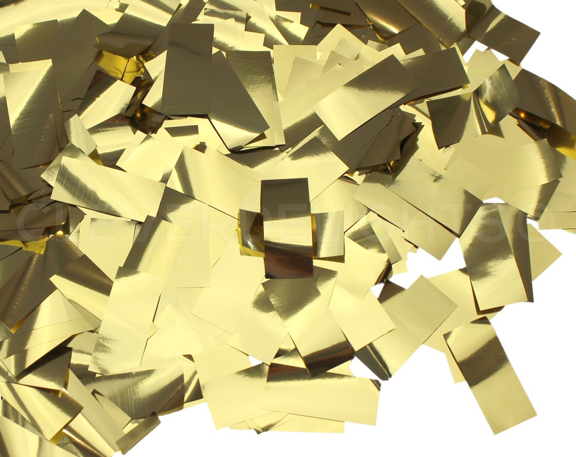 Bulk 2 Rectangle Confetti Metallic Gold Color 10oz | Etsy