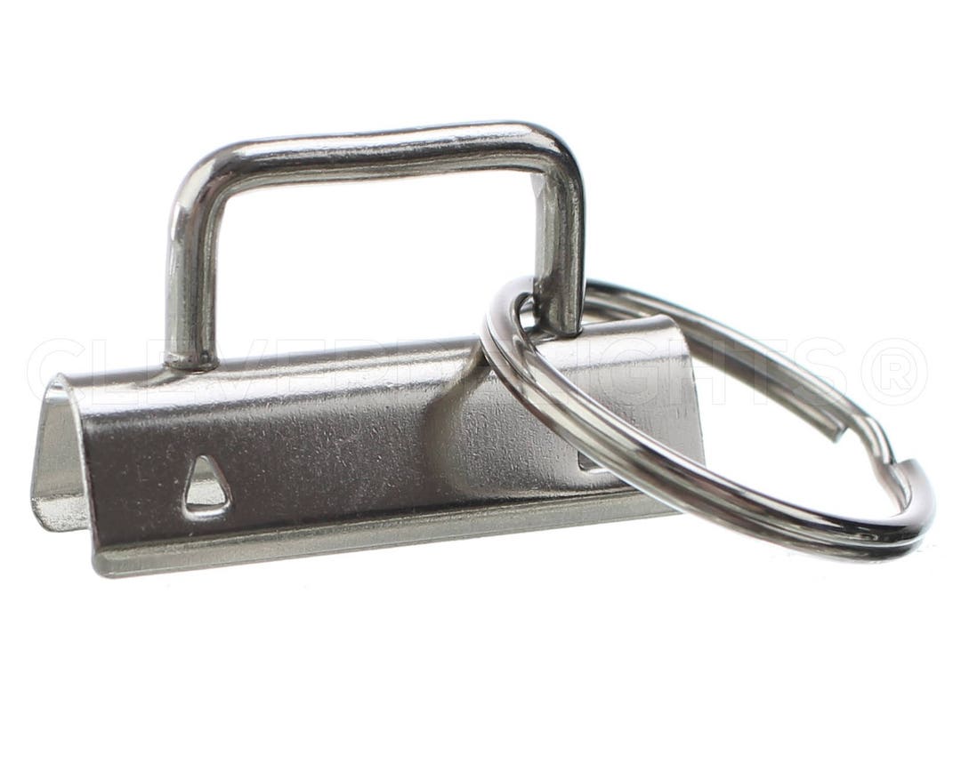 100 Sets - 1.5" Key Fob Hardware With Key Rings - for Lanyards ...