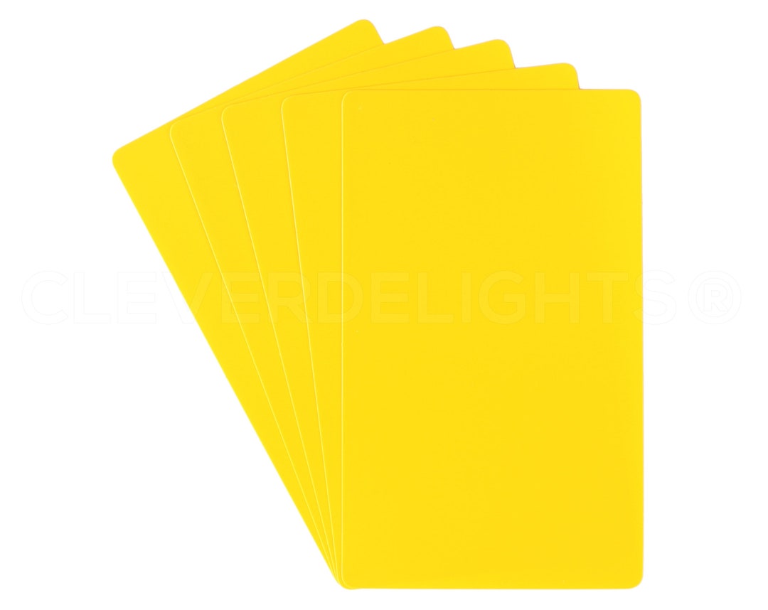 100 Pack - 3" X 5" Yellow Plastic Cards - Waterproof Heavy Duty 3x5 ...