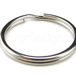 100 Pack - 1" Key Rings - 25mm Split Key Ring - Strong Key Chain Key ...