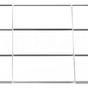 10 Pk - 1" X 2" Rectangle Glass Tiles - Clear Transparent - Solid Glass ...