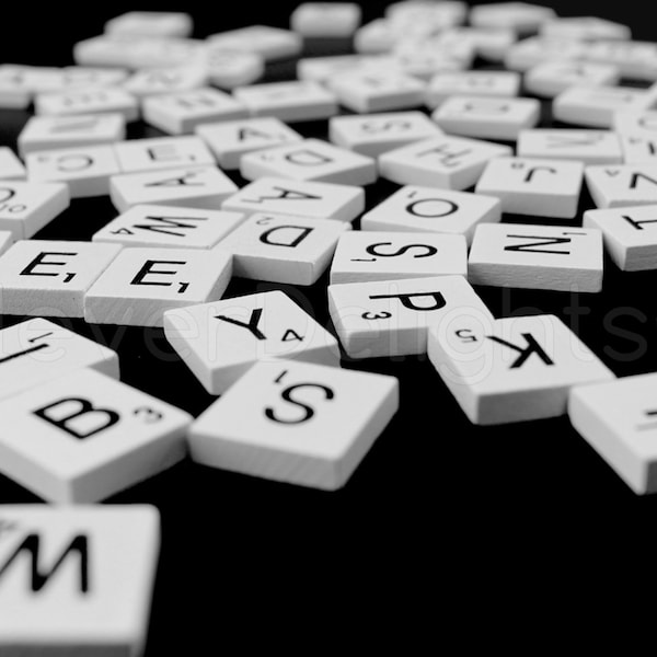 White Scrabble Tiles - Etsy