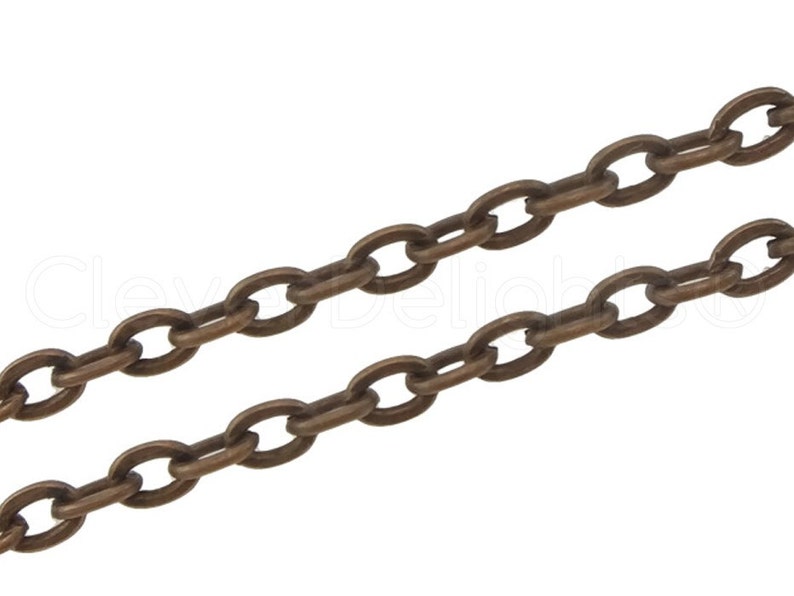 100 Ft 3x4mm Antique Copper Cable Chain Spool for | Etsy