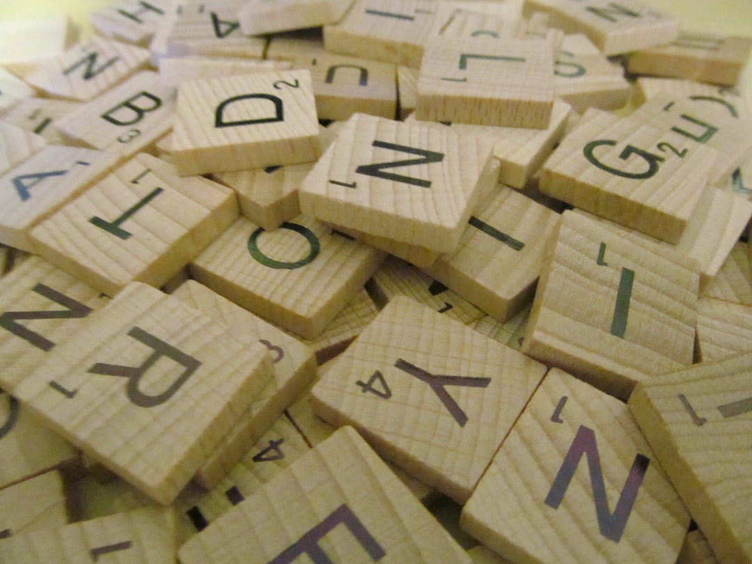 100 Wood Letter Tiles - Complete 100 Piece Set - Wood Pieces - Game ...