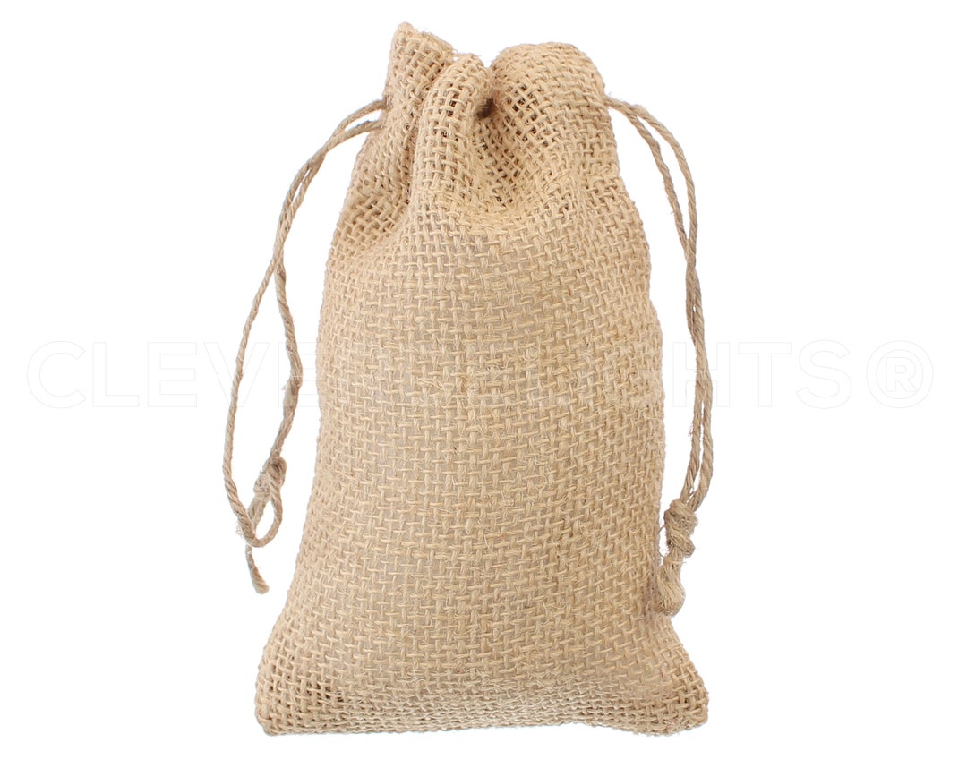 50 Pack - 4" X 6" Natural Burlap Bags - Small Burlap Bags With Jute ...