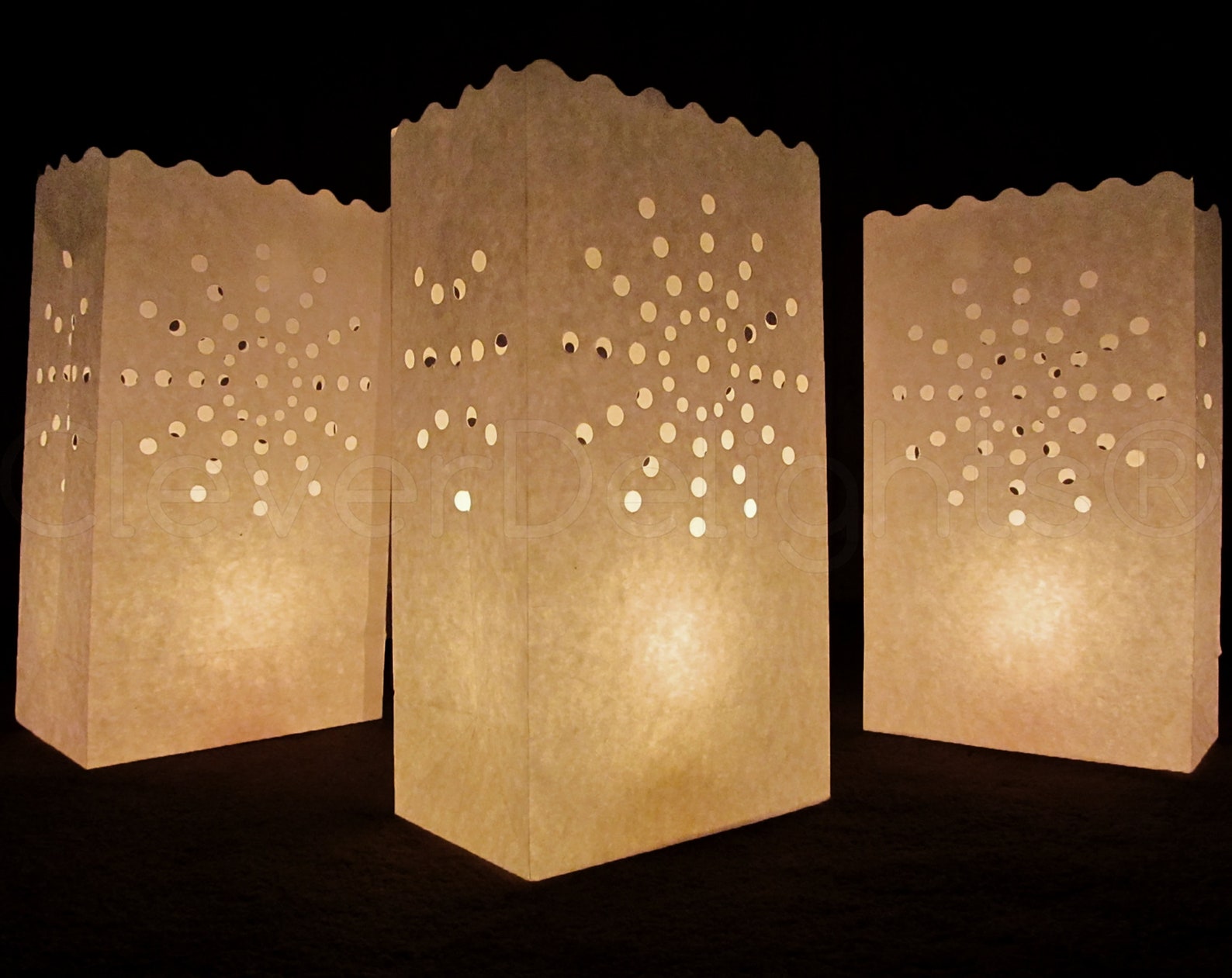 30 Luminary Bags White Sunburst Design Wedding - Etsy