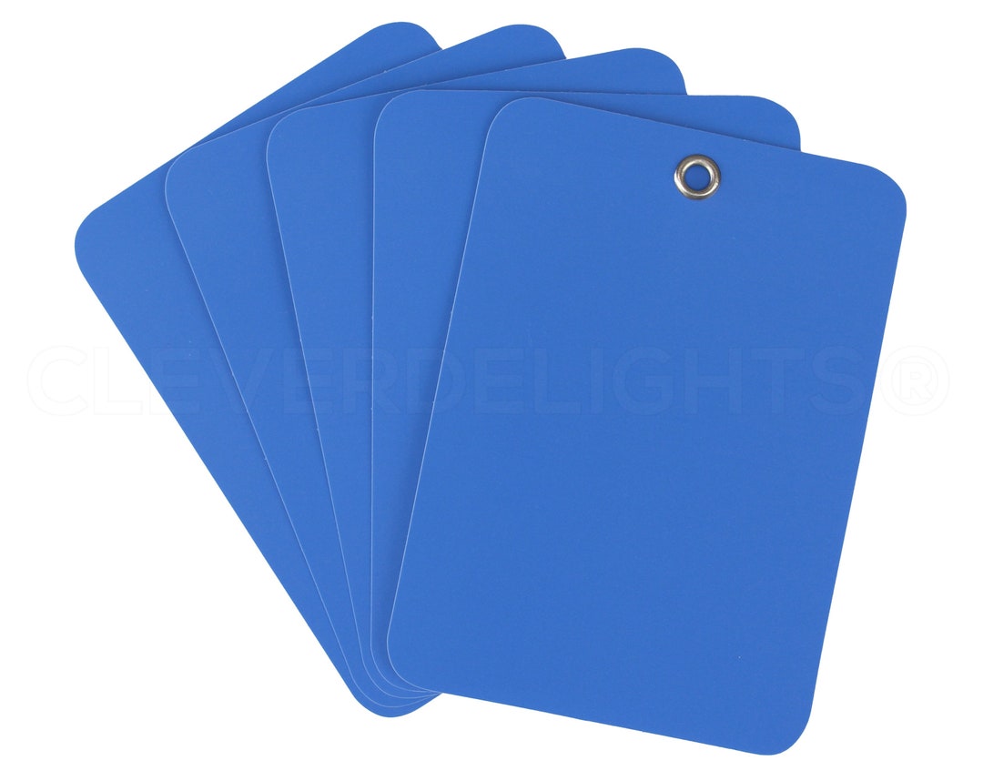 50 Pack - 3.5" X 2.5" Blue Plastic Tags - Waterproof Heavy Duty ...