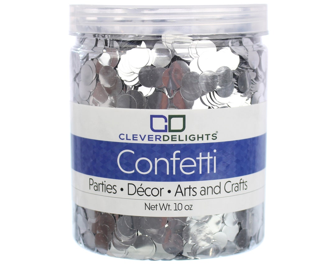 Bulk 3/8 Round Confetti Metallic Silver Color 10oz - Etsy