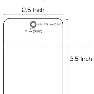 50 Pack - 3.5" X 2.5" White Plastic Tags - Waterproof Heavy Duty ...