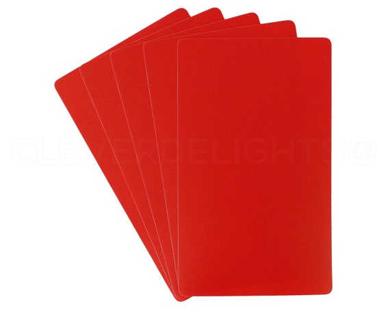 100 Pack 3 X 5 Red Plastic Cards Waterproof - Etsy