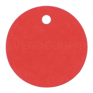 100 Pack 1.5 Red Gift Tags Round Circle Paper Hang Tags 1 1/2 Inch ...